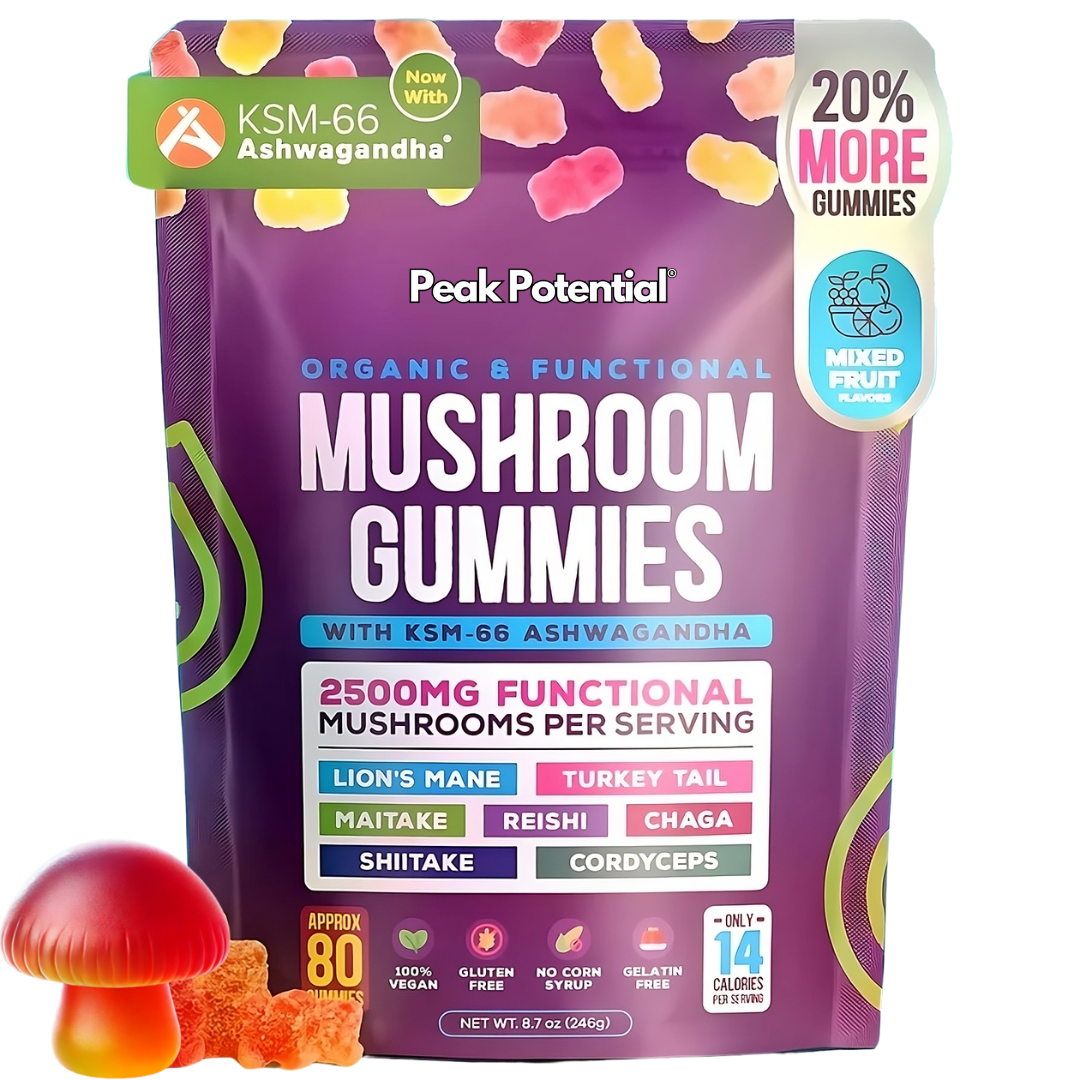 Organic & Functional Mushroom Gummies – Peak Potential Wellness